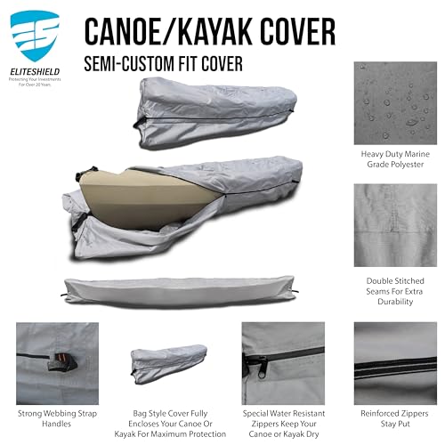 Snapklik.com : EliteShield Canoe Cover Kayak Cover; Waterproof UV ...