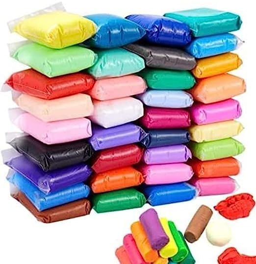 HMG 12 Colors Set Light Clay Air Dry Polymer Plasticine Modelling Clay ...