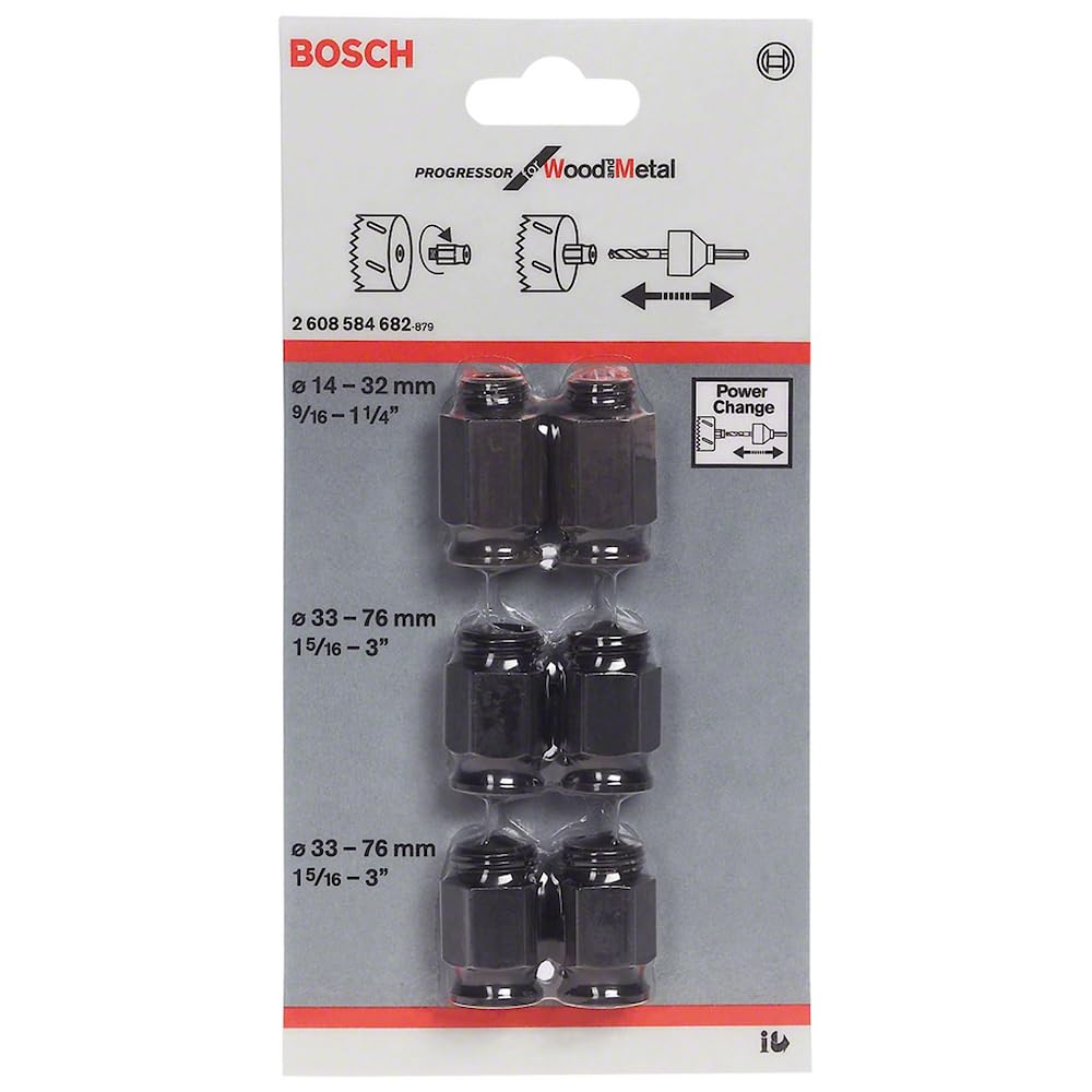 Bosch Professional 6 piece Transition Adapter Set (2 Adapters Ø 14-30 ...