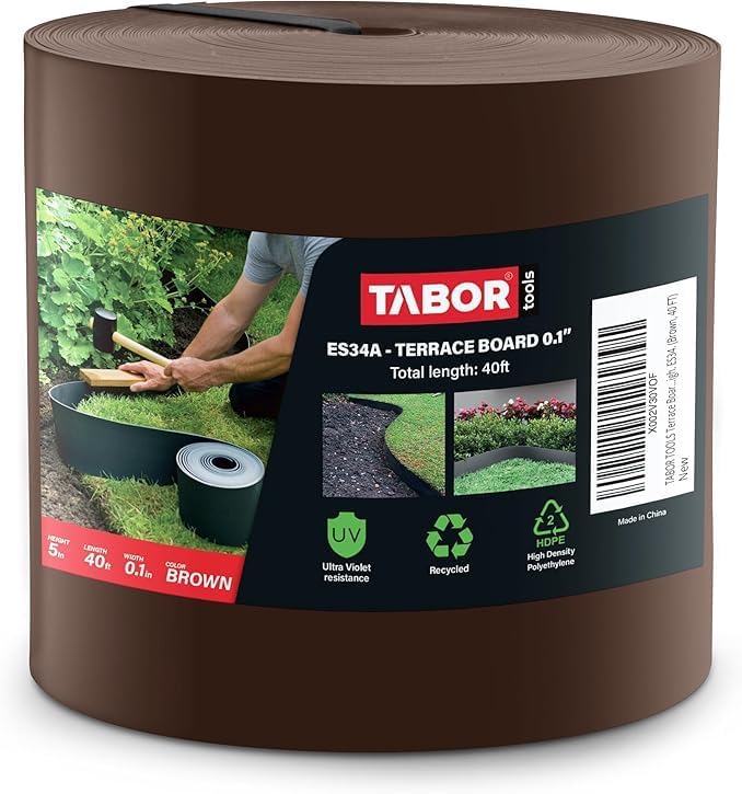 Amazon.com : TABOR TOOLS 60 Ft Terrace Board, 5 Inch High, 0.1" Inch ...