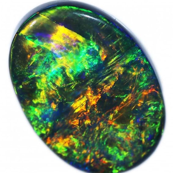 GemsMart Black Fire Opal Stone Original Certified 13 Ratti 12.5 Carat ...