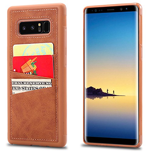 Galaxy Note 8 Wallet Case, SAVYOU Wallet Phone Case Leather Slim Back ...