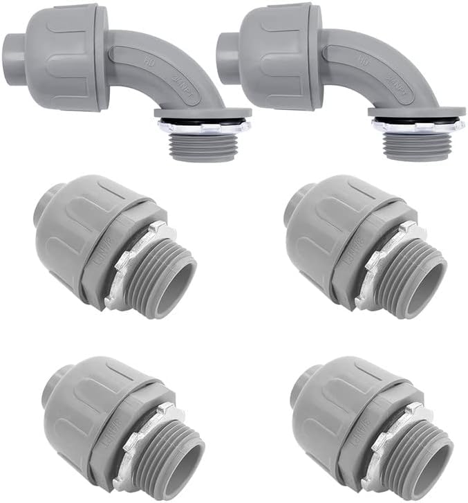 3/4 inch Liquid Tight Connector PVC Flexible Conduit Connector ...