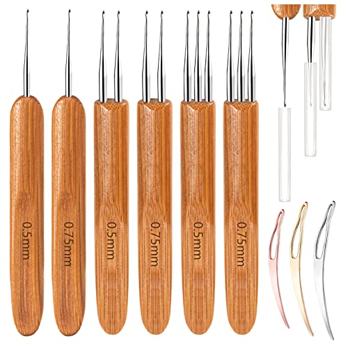 9Pcs Dreadlock Crochet Hook Tool, Durable Dreadlock Crochet Needle with ...