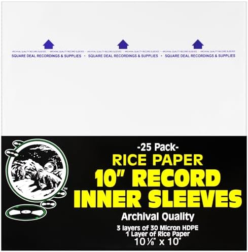 (25) 10" Record Inner Sleeves - 3-Layers of Archival Quality, Anti ...
