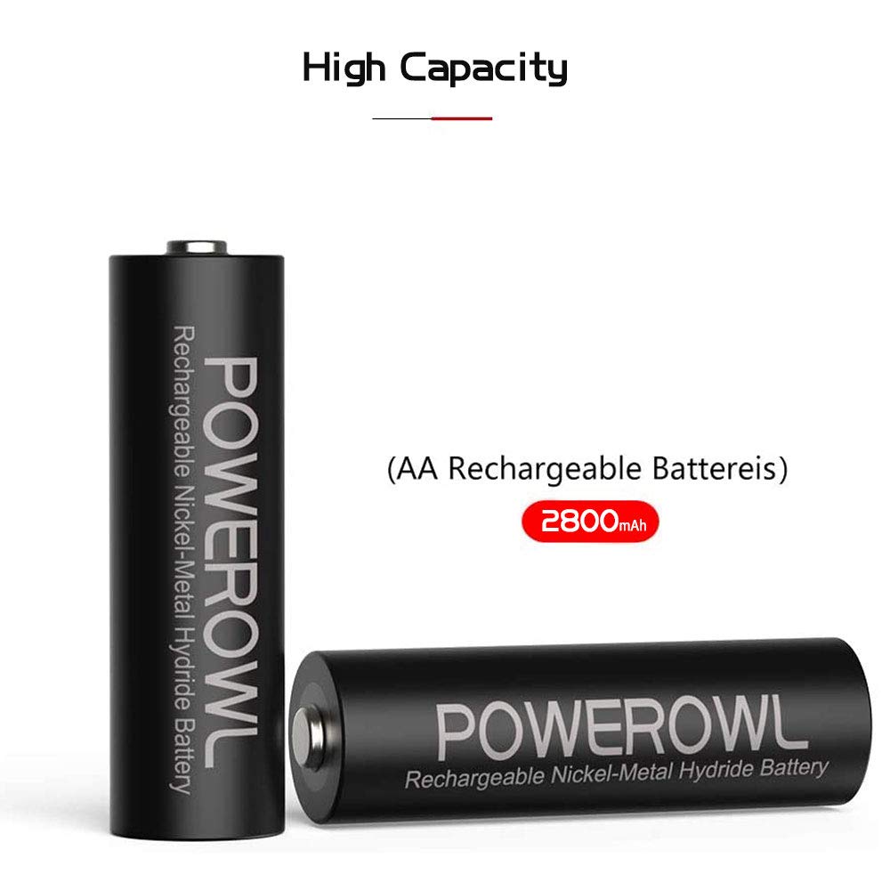 Snapklik.com : AA Rechargeable Batteries, 2800mAh High Capacity ...