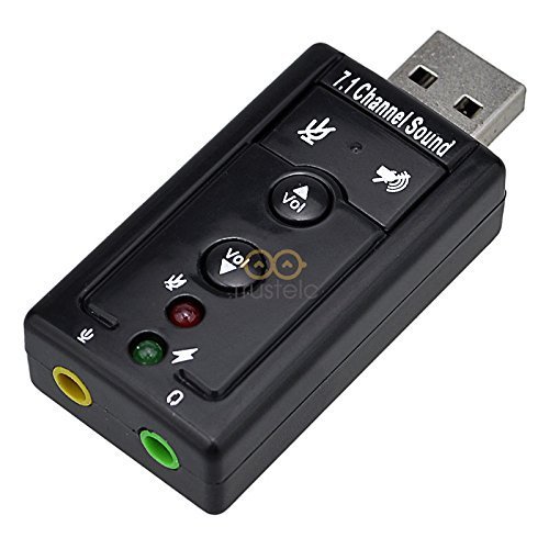 Technotech USB Sound Card Adapter 3D Audio Virtual 7.1 Channel With ...