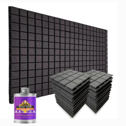 MMT Acoustix® 18pcs| 10x Effect Turbo Acoustic Foam 50 density 1x1ft 2 ...