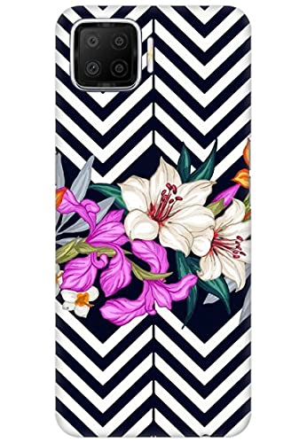 Floral Abstract Zig Zag Pattern Printed Back Cover Phone Case for Oppo ...