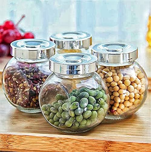 Buy Unique shaped Glass Jar | Container for Storage - (set of 6 Pieces ...