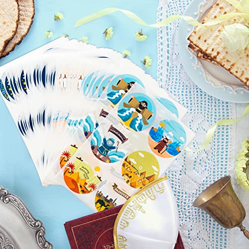 Haooryx 288Pcs Happy Passover Large Labels Gift Tag Envelope Ramadan ...