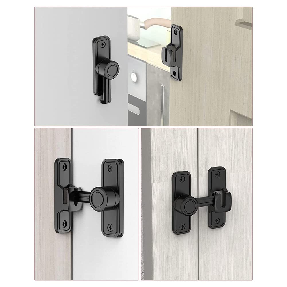 Giyofom Heavy Duty Gate Latches 90 Degree Right Angle Barn Door Lock ...