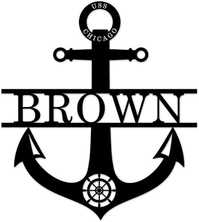 Amazon.com: Custom Anchor Nautical Name Sign, Wall Decor, Personalized ...