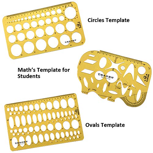 Lizipai 14 Pieces Geometric Drawings Template, Plasti Template ...