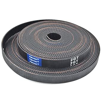 POWGE 50Meters GT2 2MGT 2GT Open Timing Belt 2GT-9 Width 9mm Pitch 2mm Neoprene Rubber ...