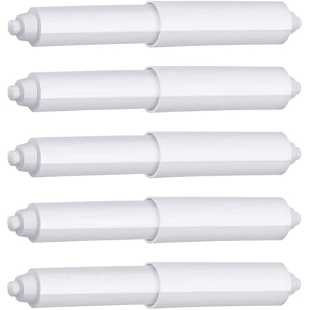 Opopark Toilet Paper Holder Roller 2 Pieces White Plastic Toilet Tissue ...