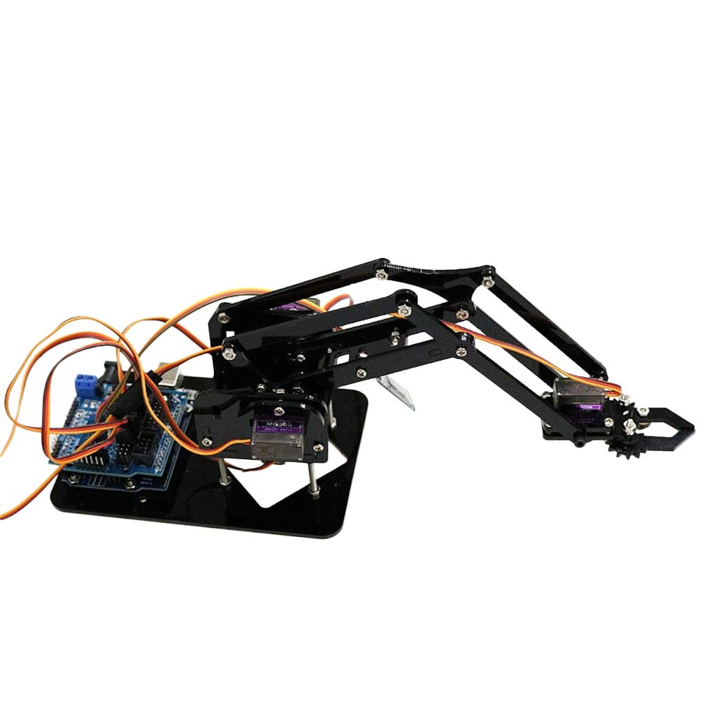 Buy Shiwaki DIY 4 DOF Mechanical Robotic Arm Clamp With Servos Kit For Robot Car Arduino Online ...