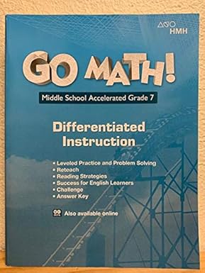 Differentiated Instruction Resource Accelerated 7 (Go Math! Sta): Houghton Mifflin Harcourt ...