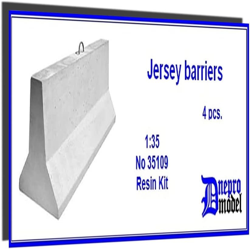 Amazon.com: Dnepro Model 35109-1/35 Jersey barriers (4 pcs.) Resin Model kit : Arts, Crafts & Sewing