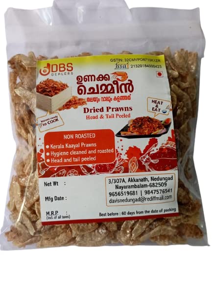 Kerala Traditional Dried Prawns/ Shrimp/ Chemmeen Head and Tail Peeled ...