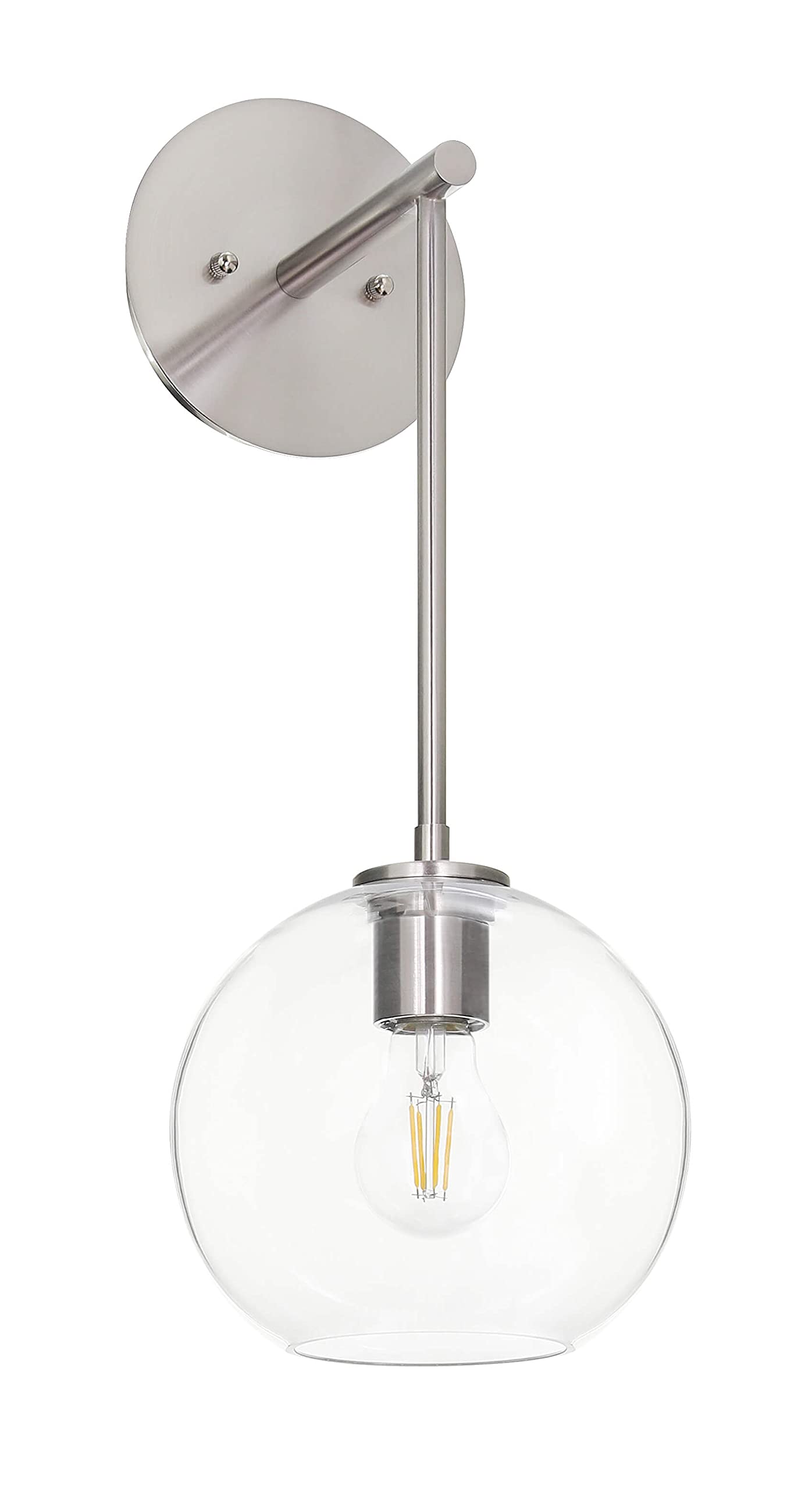 XiNBEi Lighting Vanity Lights, Modern 1 Light Globe Glass Bath Sconces ...