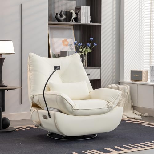 Amazon.com: Smart Oversized Electric Recliner Chair, 360° Round Swivel ...