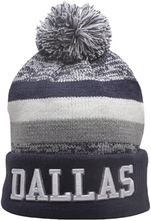 Beanie Hat Football Knit Hats Winter Cuffed Stylish Beanie Cap Sport ...