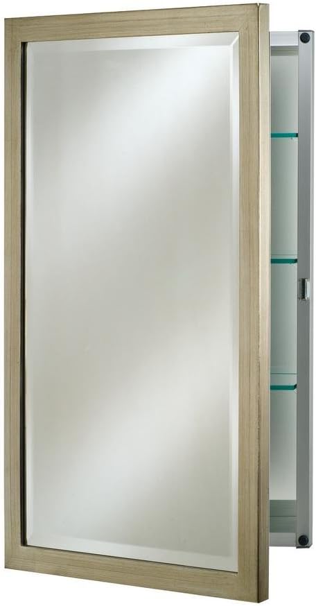 Amazon.com: Basix Medicine Cabinet in Brushed Silver Finish (Large ...