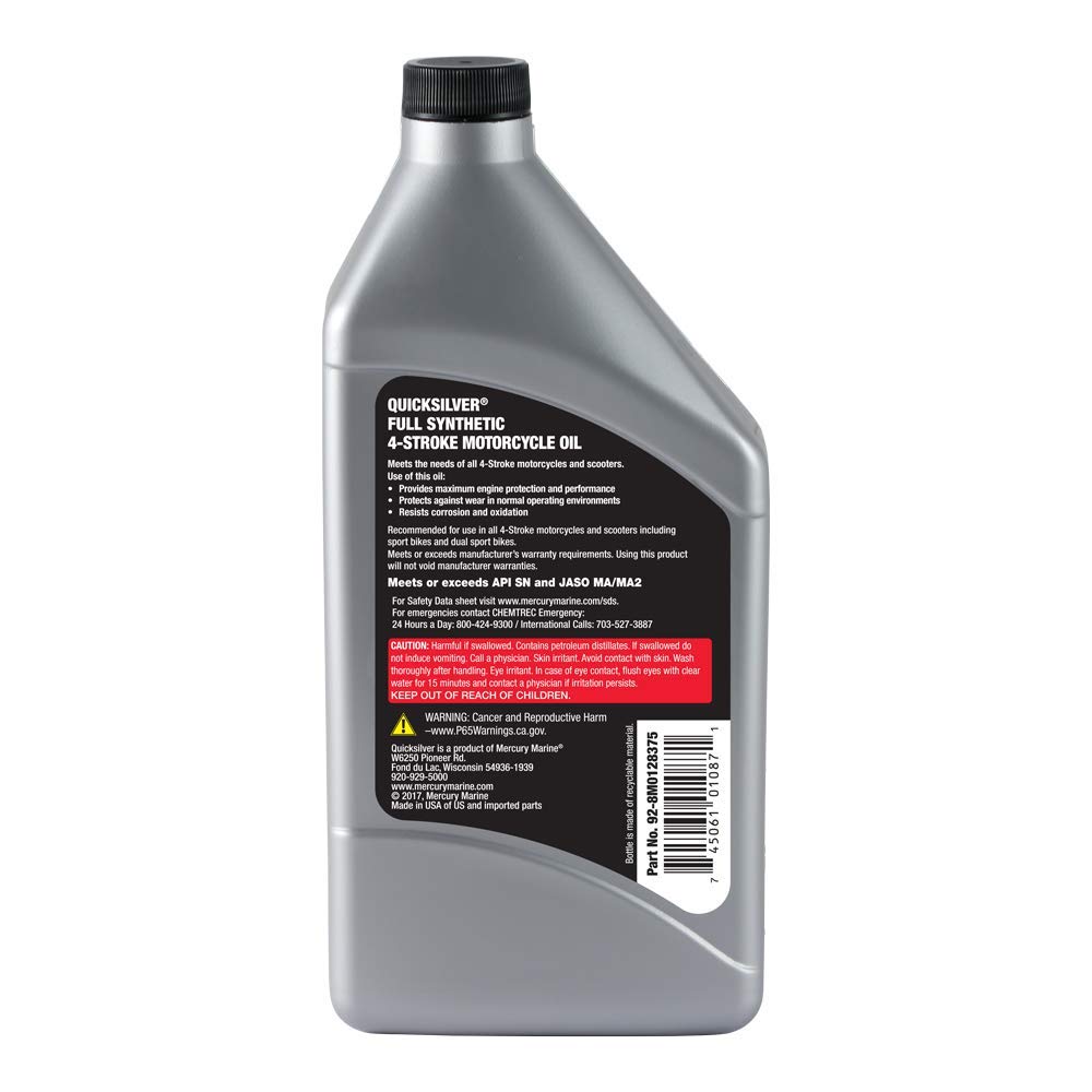 Snapklik.com : Quicksilver 15W-50 Full Synthetic Motorcycle Oil