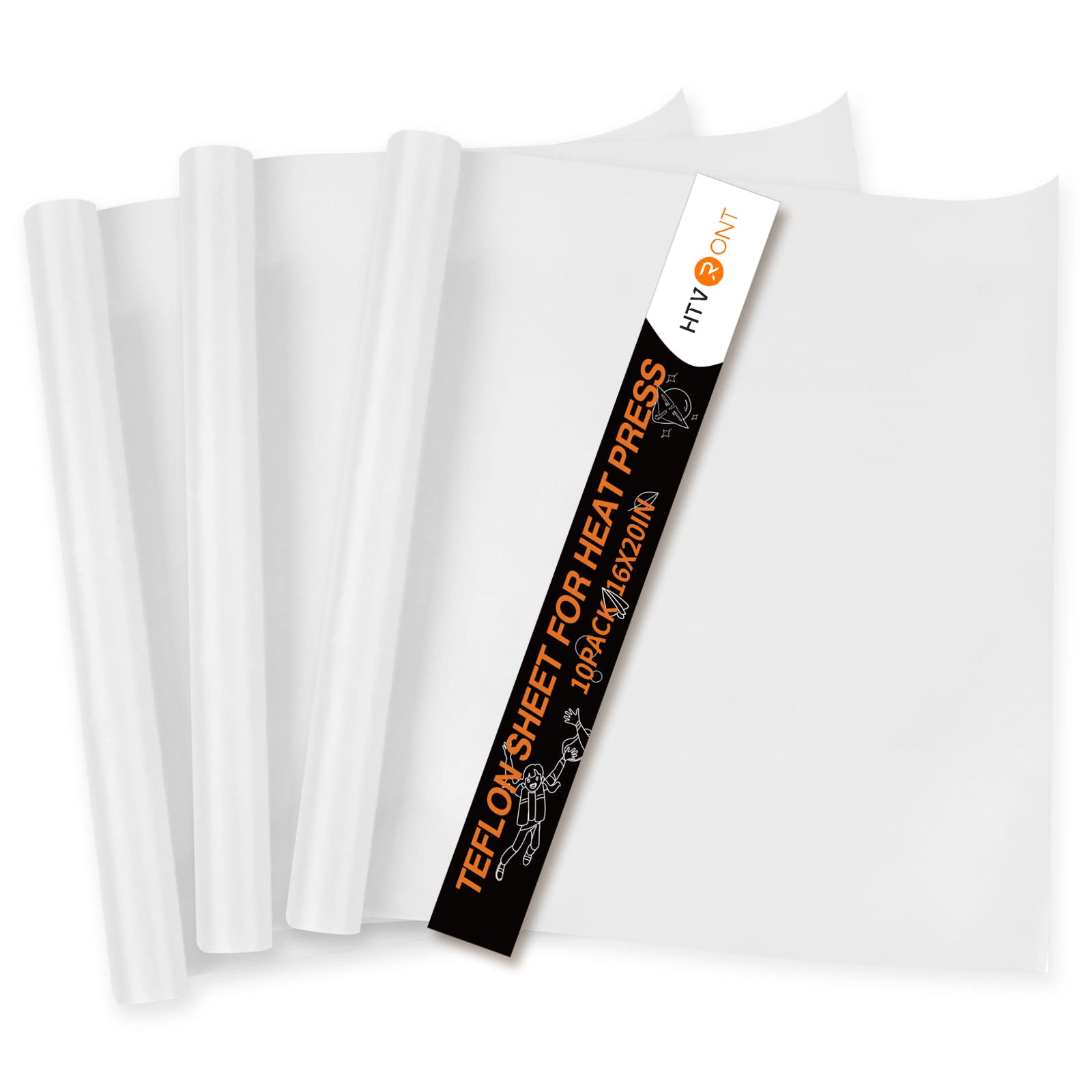 Buy HTVRONT 3 White Teflon Sheets for Heat Press Reusable, 16 x 20" Non ...