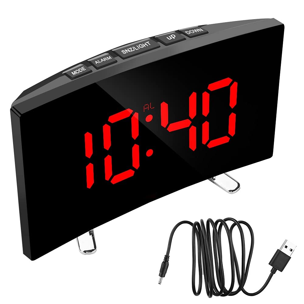 Amazon.com: KemtAt Atomic Desktop Clock 7 Inch Digital Alarm Clock LED ...