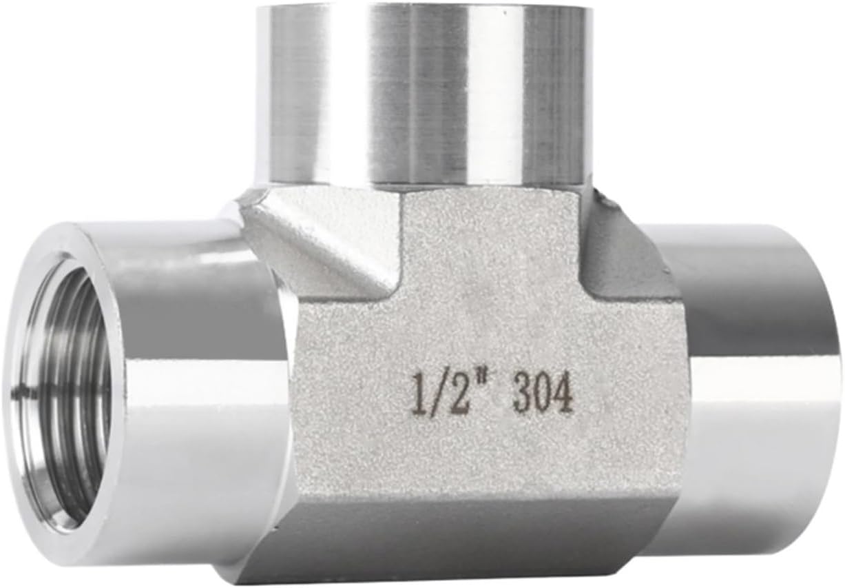Amazon.com: 304 316 Stainless Steel Forged Female Tees Pipe Fittings 3 ...