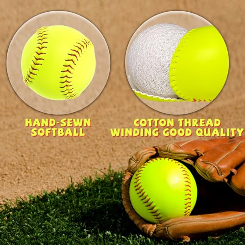 Snapklik.com : HANKLENSS 6 Pack Sports Practice Softballs - 12-Inch ...