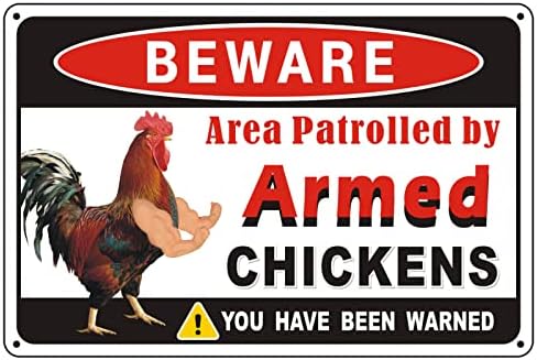 Amazon.com : Beware of Chickens Warning Signs - 8 x 12 inches ...