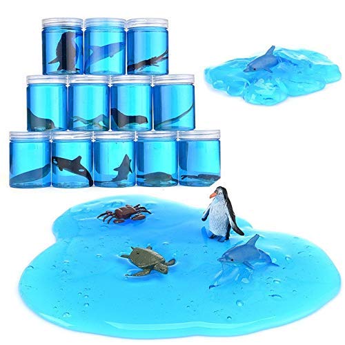 Buy IndusBay Sea Ocean Animals Slime with Fish, Green Shark Tale Slime ...