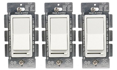 LED Wall Dimmer Switch for LED Lights,Three Way & Single Pole,150W LED ...