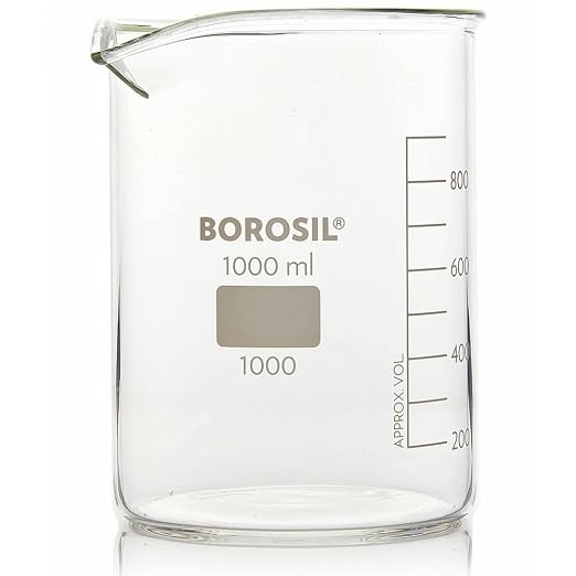 Borosil Glass Beaker 250ml Low Form With Spout, Lab Supplies ...
