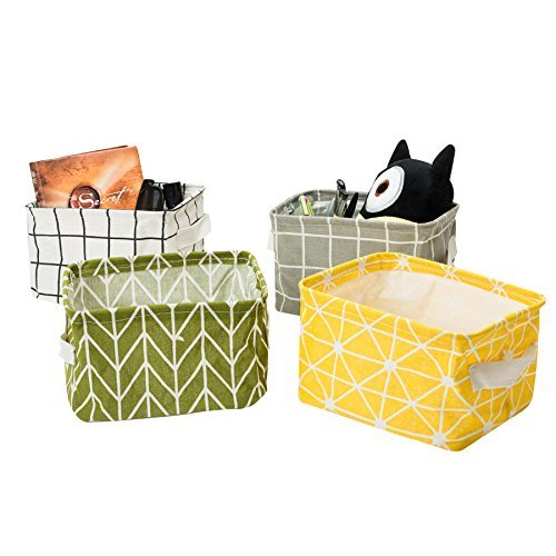Amazon.com : Mini Storage Basket, Zonyon Collapsible Fabric Storage Bin ...