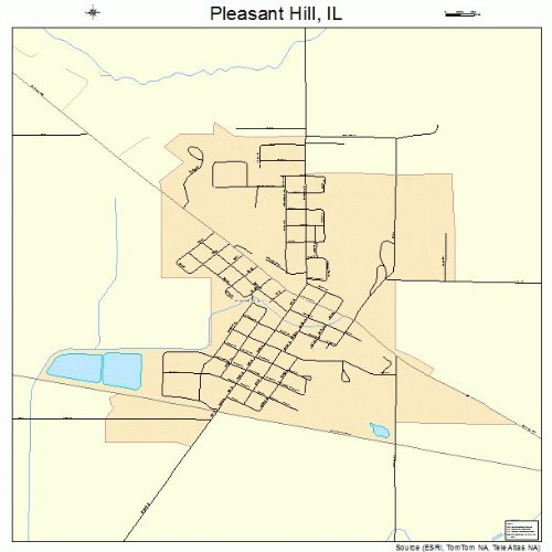 Amazon.com: Large Street & Road Map of Pleasant Hill, Illinois IL ...