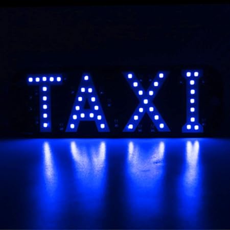 Amazon.com: Multiple Colors 12V LED Magnetic Taxi Sign Roof Top Car ...