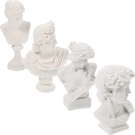 Toyvian 4pcs Greek Statue of David Apollo Kotonu Figurines Classic ...