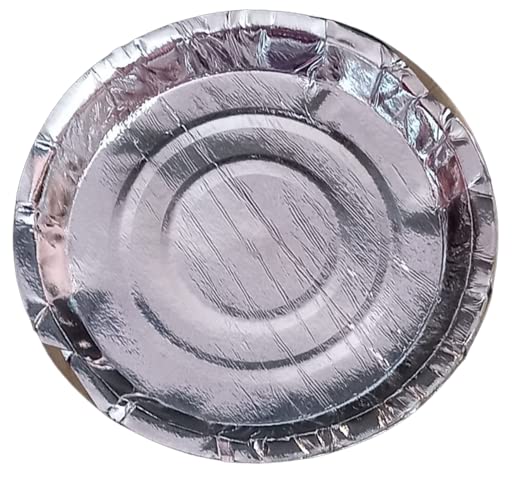 Buy AMMA Associates Disposable 8" Tiffin Plate (Silver)|100% Natural ...