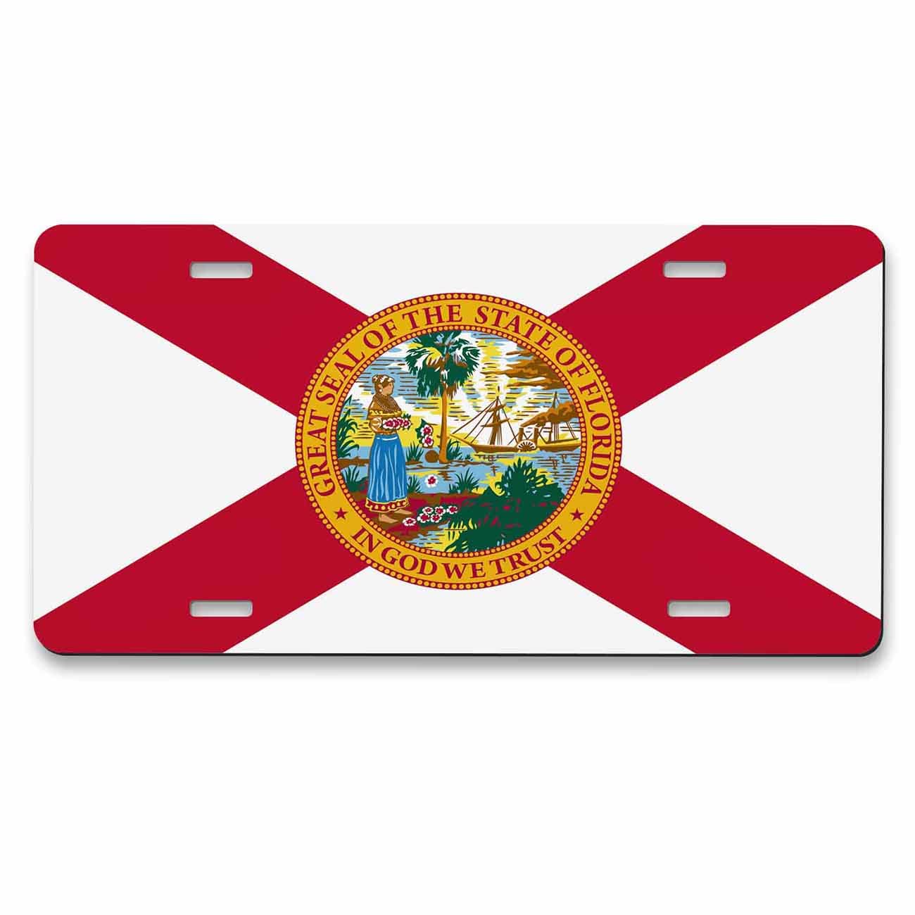 Amazon.com: Pehede License Plate State of Florida Flag License Plates ...