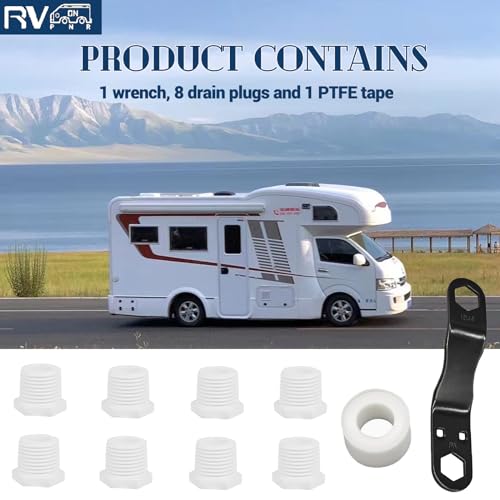 Snapklik.com : RVPNRCN RV Water Heater Drain Plug Kit, Include Angled ...