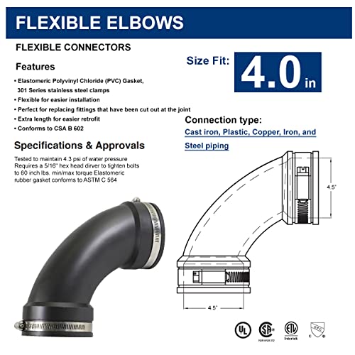 Codos De PVC De 4 Pulgadas - Ferreteria Y Herramientas