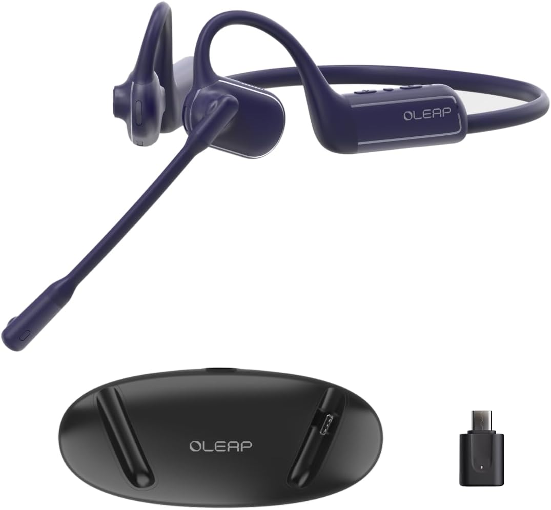 Amazon.com: oleap Pilot P200b Pro Open Ear Noise Cancelling Headset ...