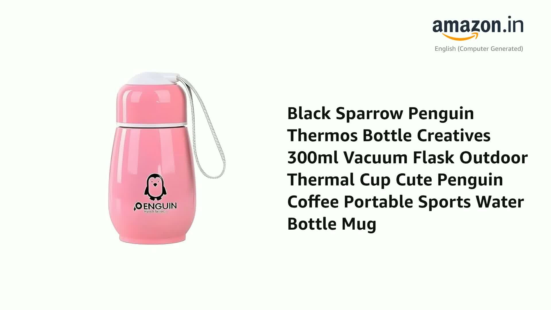 Watch Black Sparrow Penguin Thermos Bottle Creatives 300ml Vacuum Flask ...