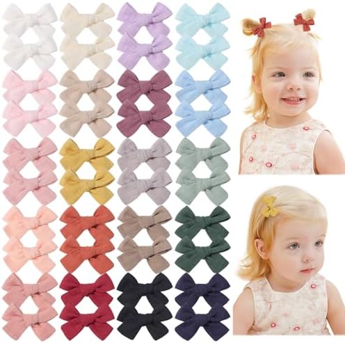 Amazon.com: jollybows 40pcs 2" Baby Hair Clips Bows for Girls Mini ...