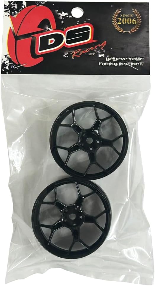 Amazon.co.jp: DS Racing DRIFT FEATHERY RIM 5Y Spokes Black Hi Gloss 2K ...