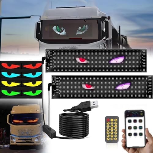 Amazon.com: Animated LED Windshield Eyes for Car/Truck - Waterproof ...